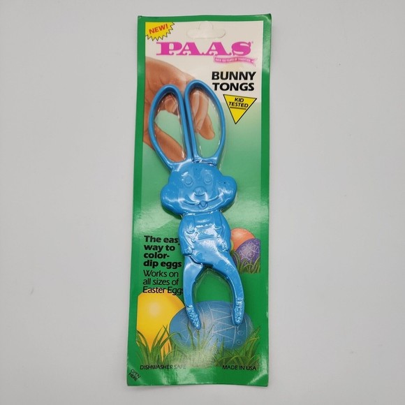 Paas | Other | Vintage New Paas Easter Bunny Tong Blue Egg Dipper ...